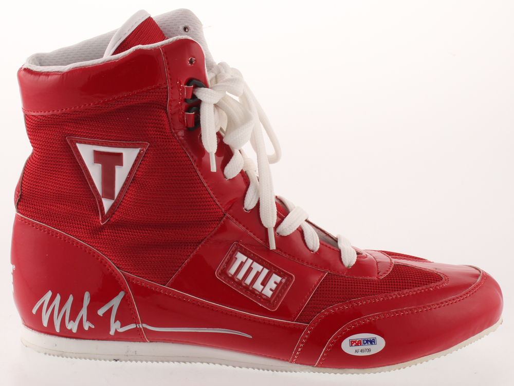 Mike Tyson Signed Title Boxing Shoe with Display Case (PSA COA ...