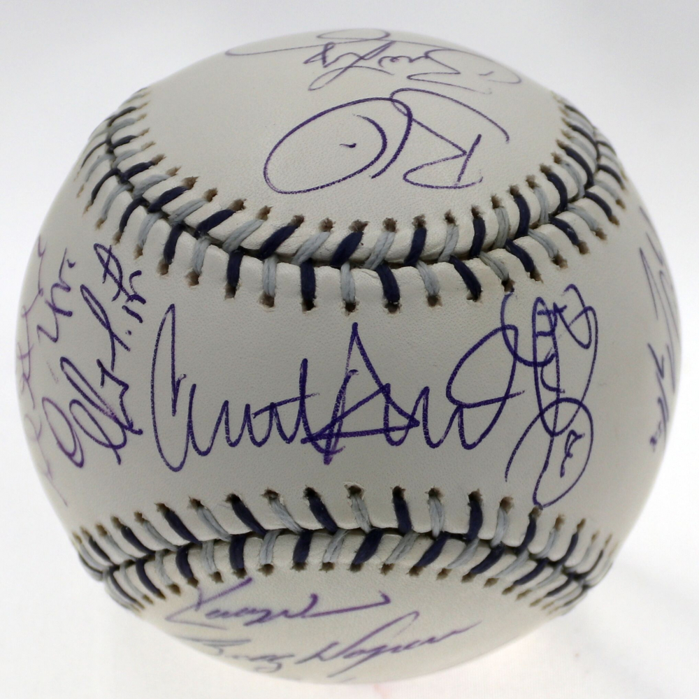 2008 National League All-Star Baseball Team-Signed by (28) with Chipper ...