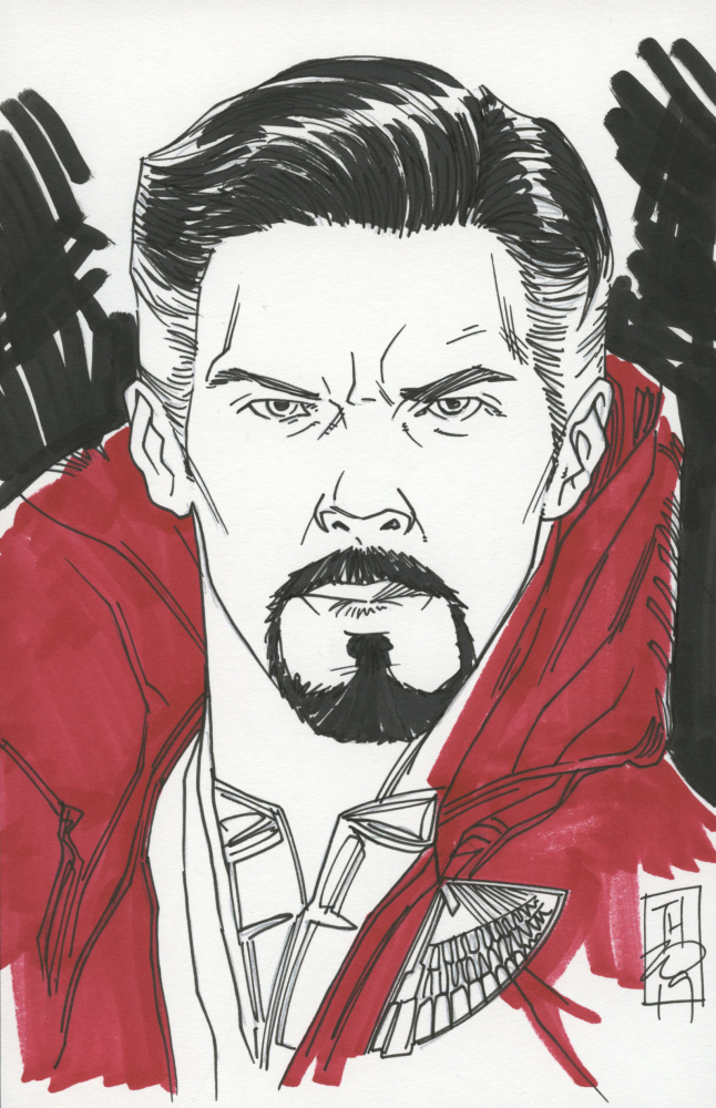 Tom Hodges - Doctor Strange - Marvel Comics - Signed ORIGINAL 5.5" x 8. ...