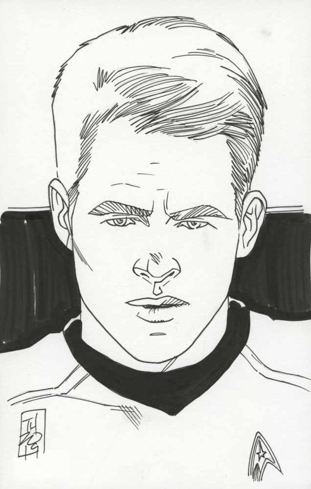Tom Hodges - Captain Kirk - Chris Pine - "Star Trek" Signed ORIGINAL 5. ...