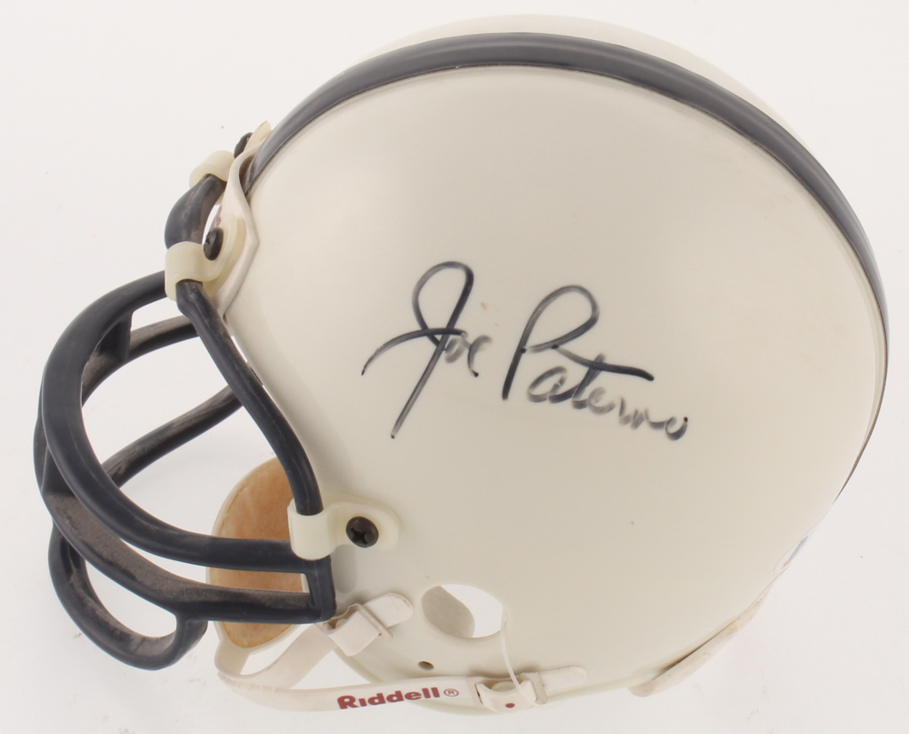 Joe Paterno Signed Penn State Nittany Lions Mini-Helmet (Beckett COA ...