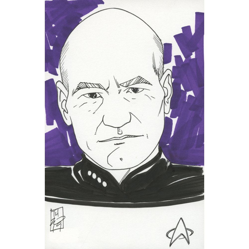 Tom Hodges - Captain Jean-Luc Picard - "Star Trek" Signed ORIGINAL 5.5 ...