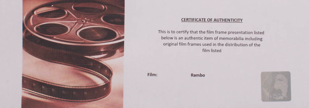 "Rambo: First Blood" LE 8x10 Custom Matted Original Film / Movie Cell ...