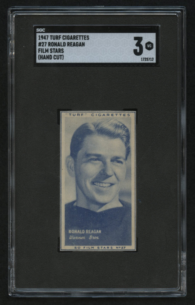 1947 Turf Cigarettes #27 Ronald Reagan Notre Dame "The Gipper" Film ...