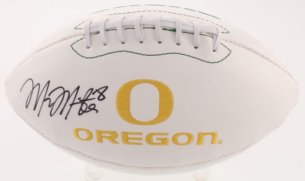 Marcus Mariota Signed Oregon Ducks Logo Football (Mariota Hologram ...