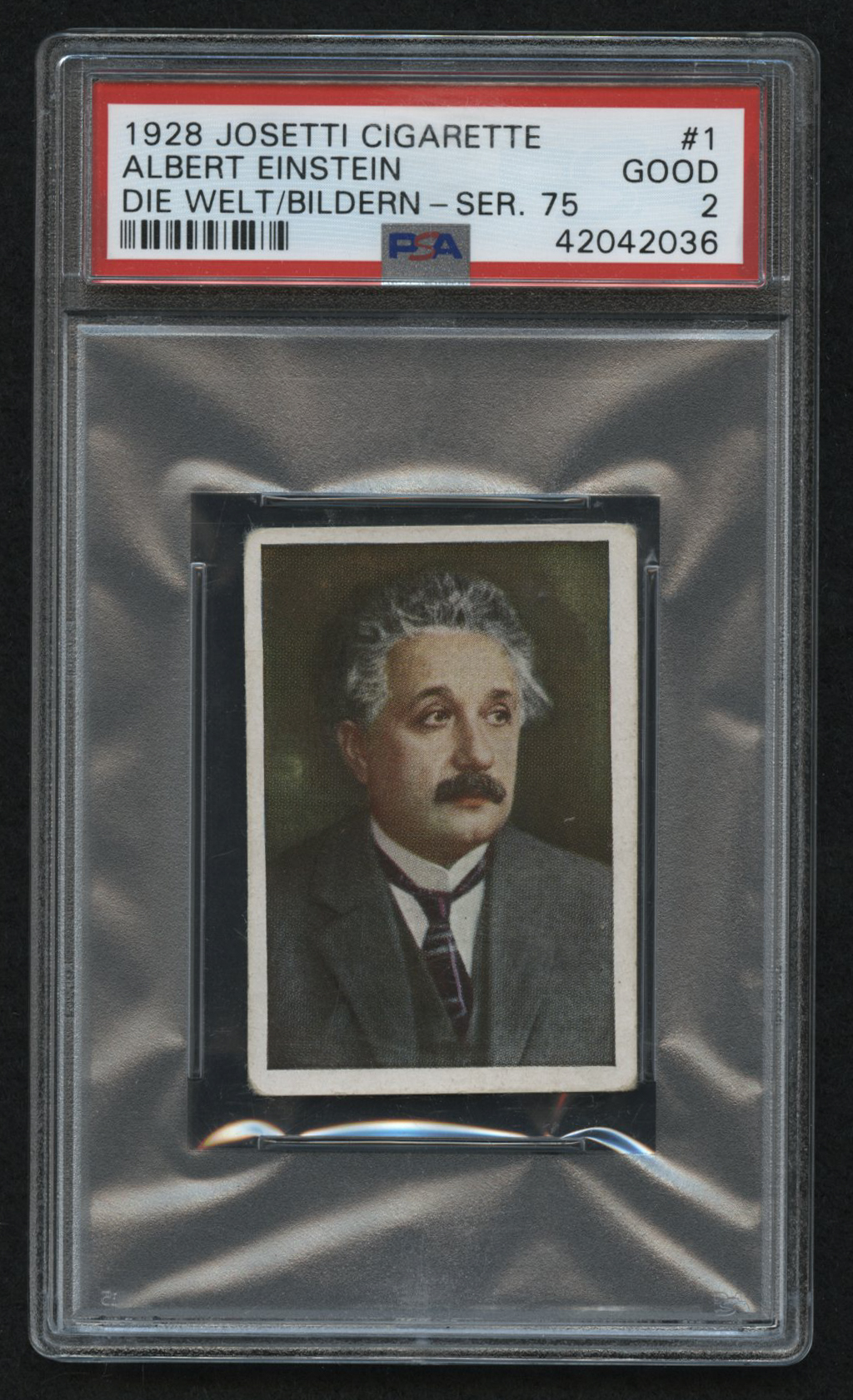 1928 Josetti Cigarette Die Welt / Bildern Series 75 #1 Albert Einstein ...