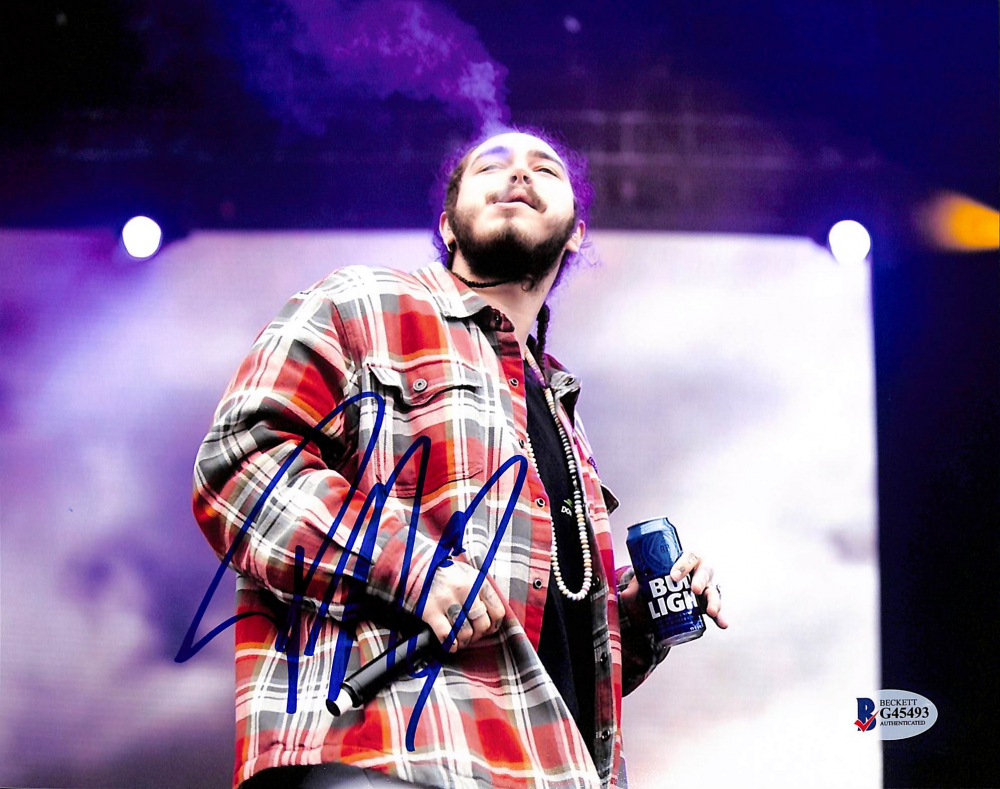 Post Malone Signed 8x10 Photo (Beckett COA) | Pristine Auction