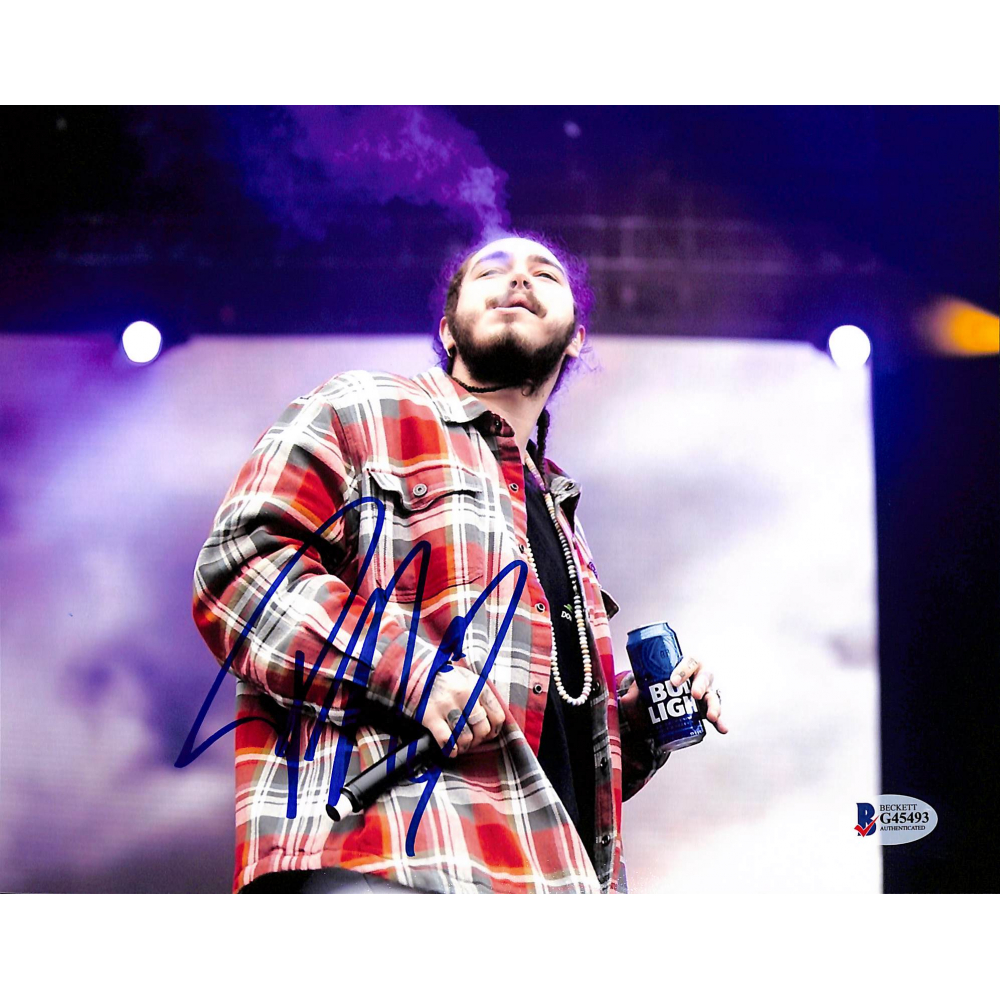 Post Malone Signed 8x10 Photo (Beckett COA) | Pristine Auction
