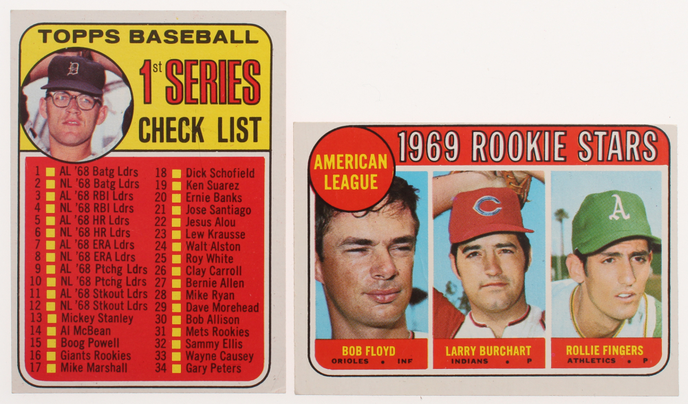 Lot of (74) 1969 Topps Baseball Cards with #57 Checklist 1 / Denny ...