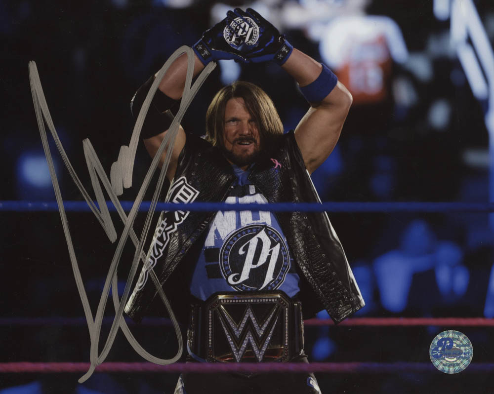 A.J. Styles Signed WWE 8x10 Photo (Pro Player Hologram) | Pristine Auction