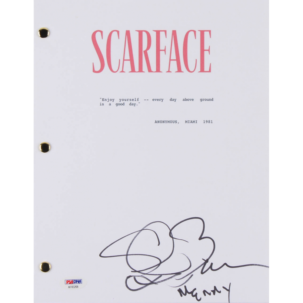 Steven Bauer Signed “Scarface” Movie Script Inscribed "Manny" (PSA COA ...