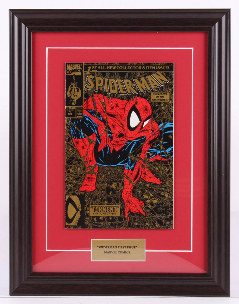 Marvel Comics "Spider-Man" Issue #1 Gold 13.5x17.5 Custom Framed Comic ...