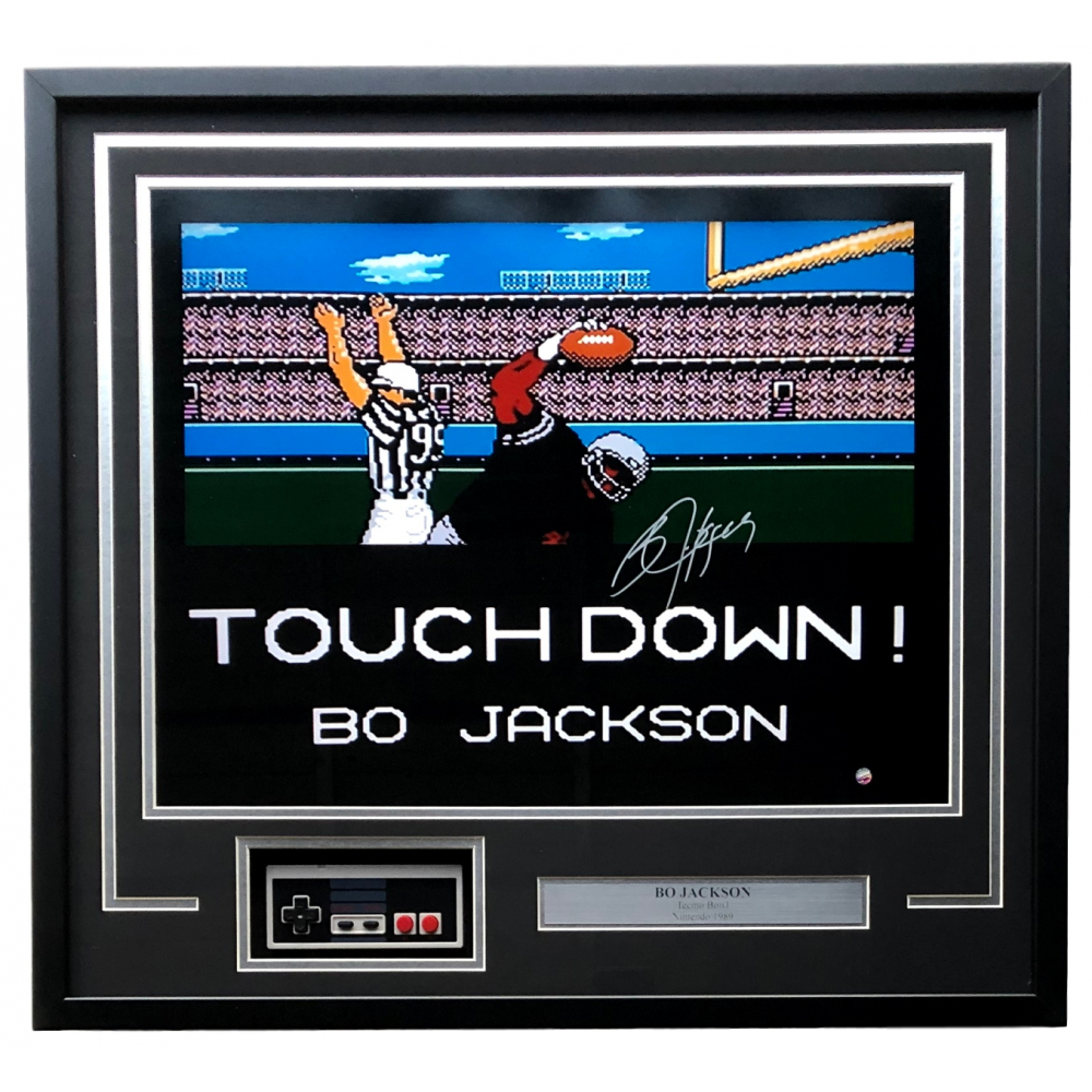 Bo Jackson Signed "Tecmo Bowl" 24x26 Custom Framed Photo Display ...