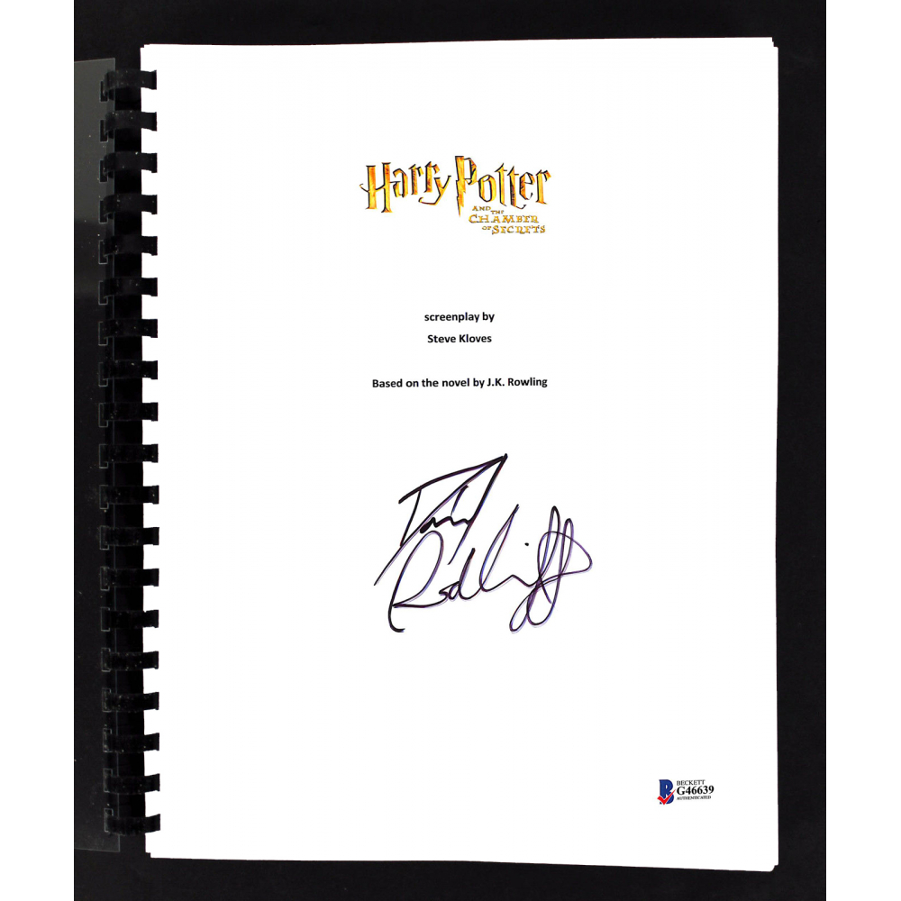 Daniel Radcliffe Signed "Harry Potter & the Chamber of Secrets" Movie ...