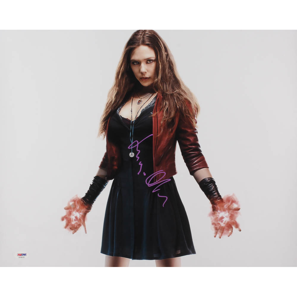 Elizabeth Olsen Signed "Avengers" 16x20 Photo (PSA Hologram) | Pristine ...