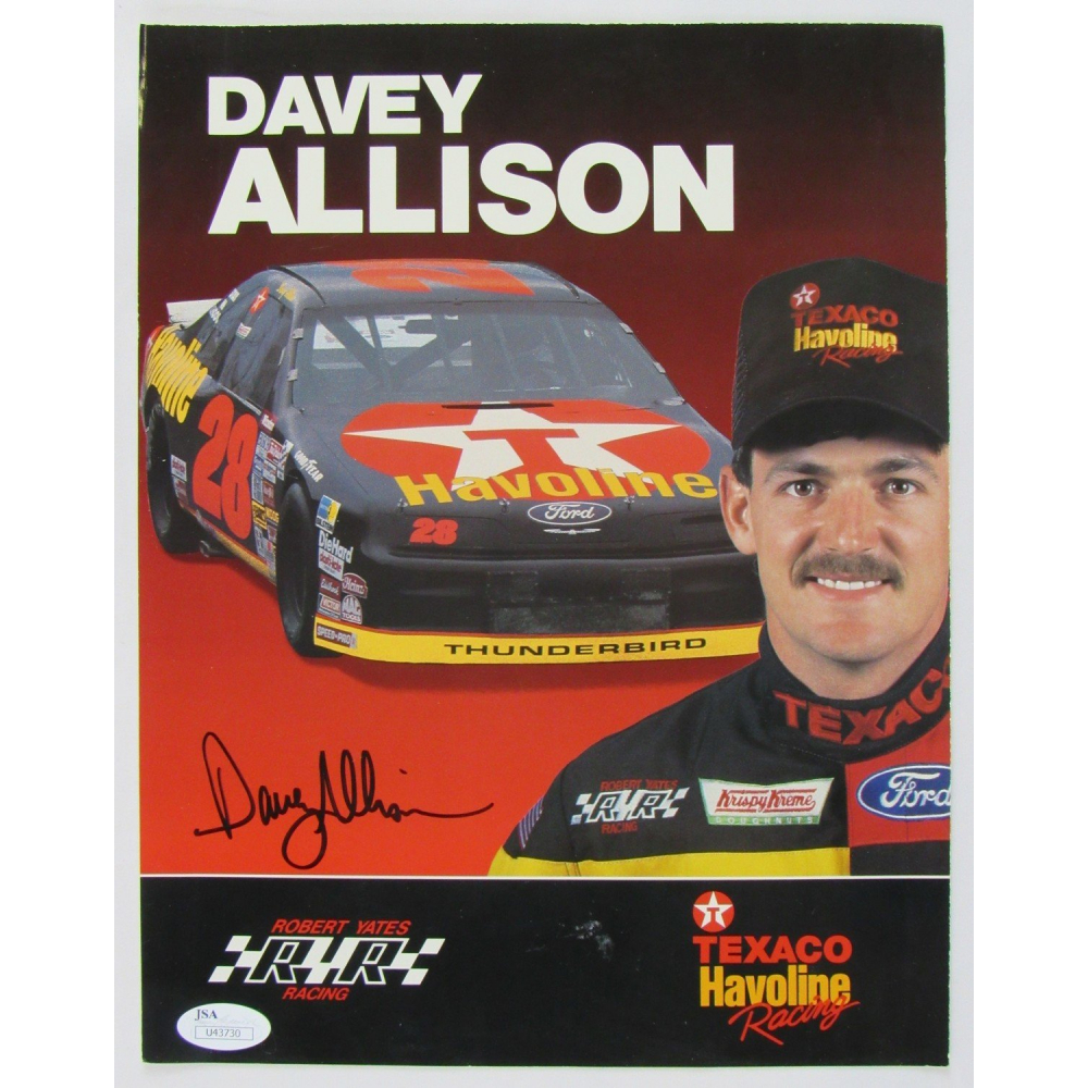 Davey Allison Signed NASCAR 8.5x11 Photo (JSA COA) | Pristine Auction