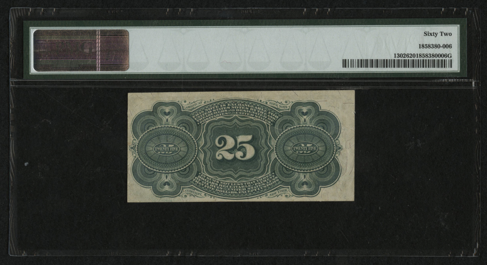 25¢ Twenty Five Cents United States Spinner Fractional Bank Note ...