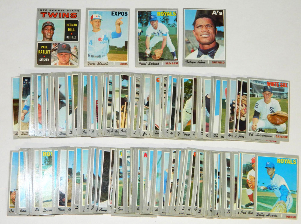 Lot of (185) 1970 Topps Baseball Cards with #434 Felipe Alou, #267 ...
