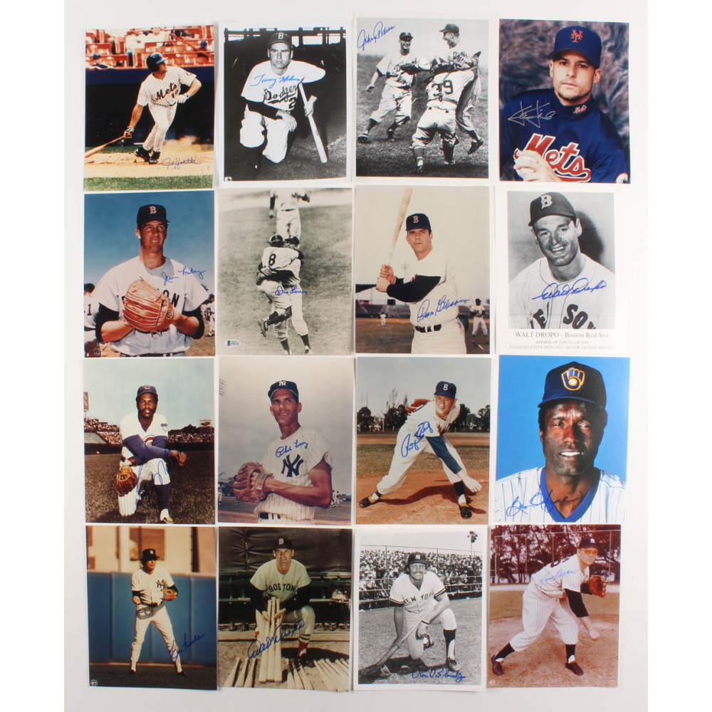 Lot of (33) Signed Baseball 8x10 Photos with Pete Rose, Al Downing, Joe ...