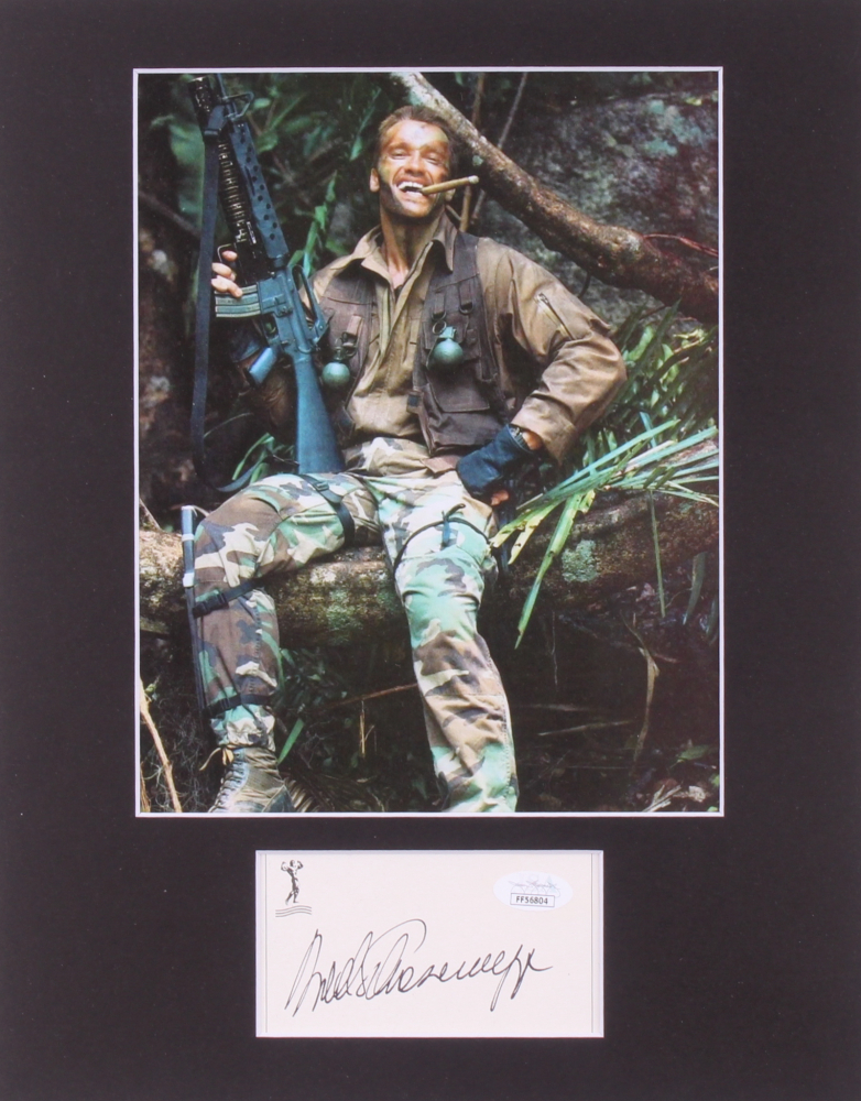 Arnold Schwarzenegger Signed 11x14 Custom Matted Cut Display (JSA COA ...