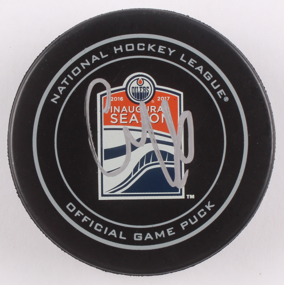 Connor McDavid Signed Edmonton Oilers Logo Hockey Puck (JSA COA ...