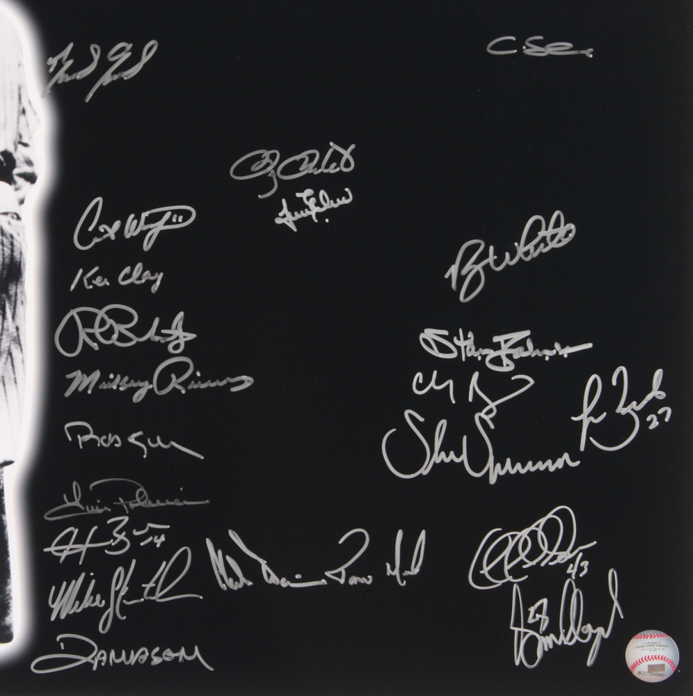 New York Yankees "Babe Ruth" 16x20 Photo Signed by (20) Jeff Nelson ...