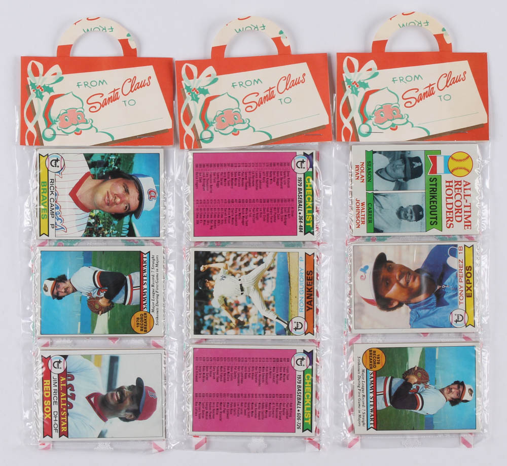 Lot of (3) 1979 Topps Baseball Unopened Christmas Rack Pack with (12 ...
