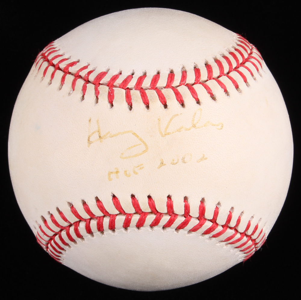 Harry Kalas Signed OAL Baseball Inscribed "HOF 2002" (JSA COA ...