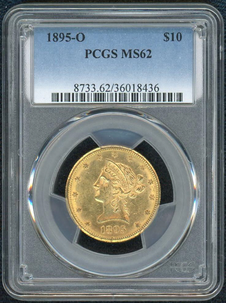 1895-O $10 Liberty Gold Coin (PCGS MS 62) | Pristine Auction