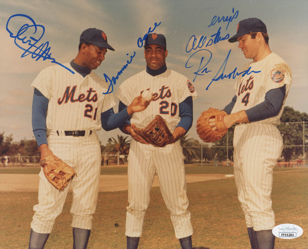 Tommie Agee, Cleon Jones & Ron Swoboda Signed New York Mets 8x10 Photo ...