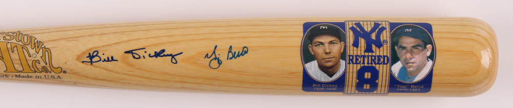 Yogi Berra & Bill Dickey Signed LE "New York Yankees Retired Jersey #8 ...