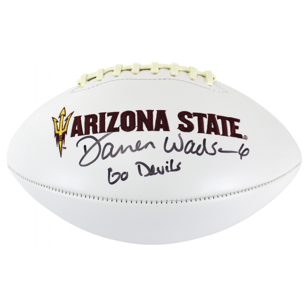 Darren Woodson Signed Arizona State Sun Devils Logo Football Inscribed ...