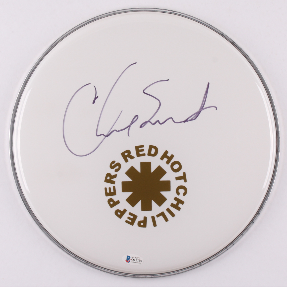 Chad Smith Signed Red Hot Chili Peppers Drumhead (Beckett COA ...