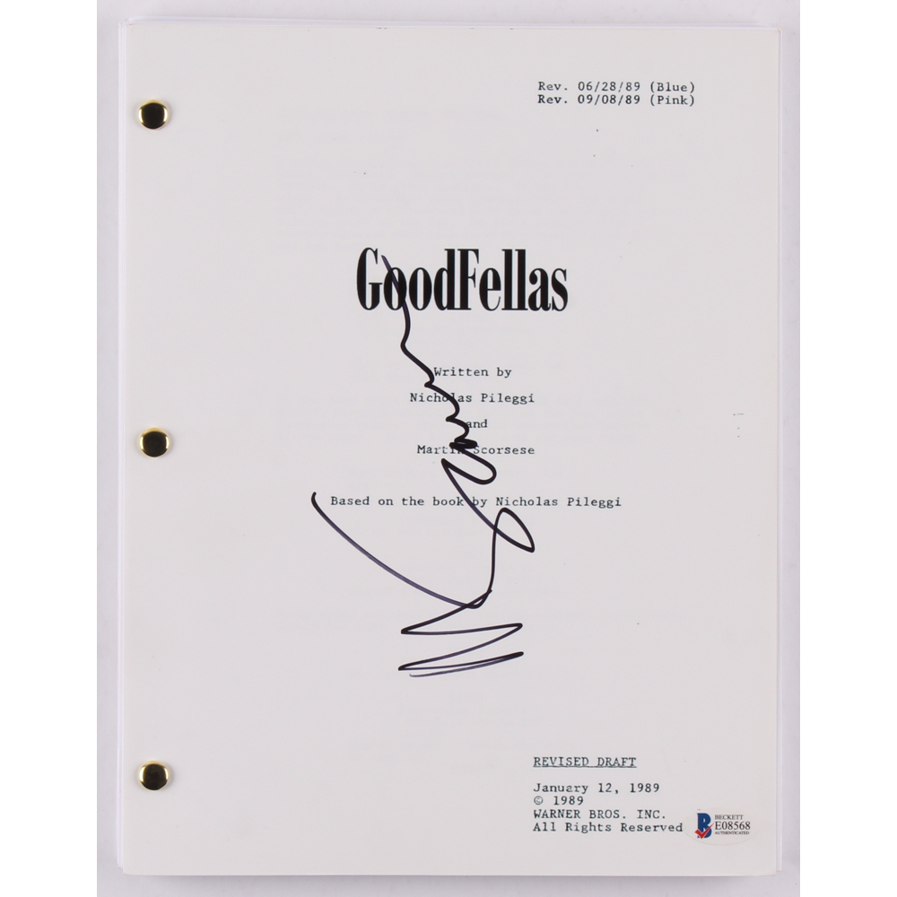 Martin Scorsese Signed "Goodfellas" Movie Script (Beckett COA ...