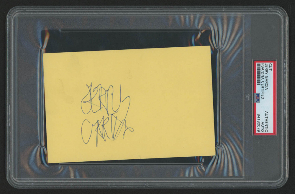 Jerry Garcia Signed 4x6 Cut (PSA Encapsulated) | Pristine Auction