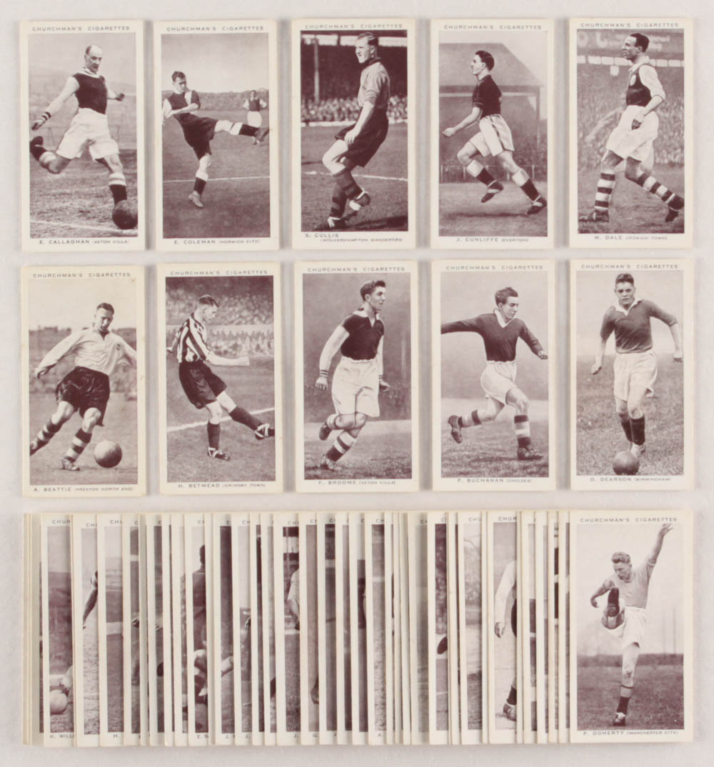 1938 Churchman "Association Footballers" Complete Set of (50) Cards ...