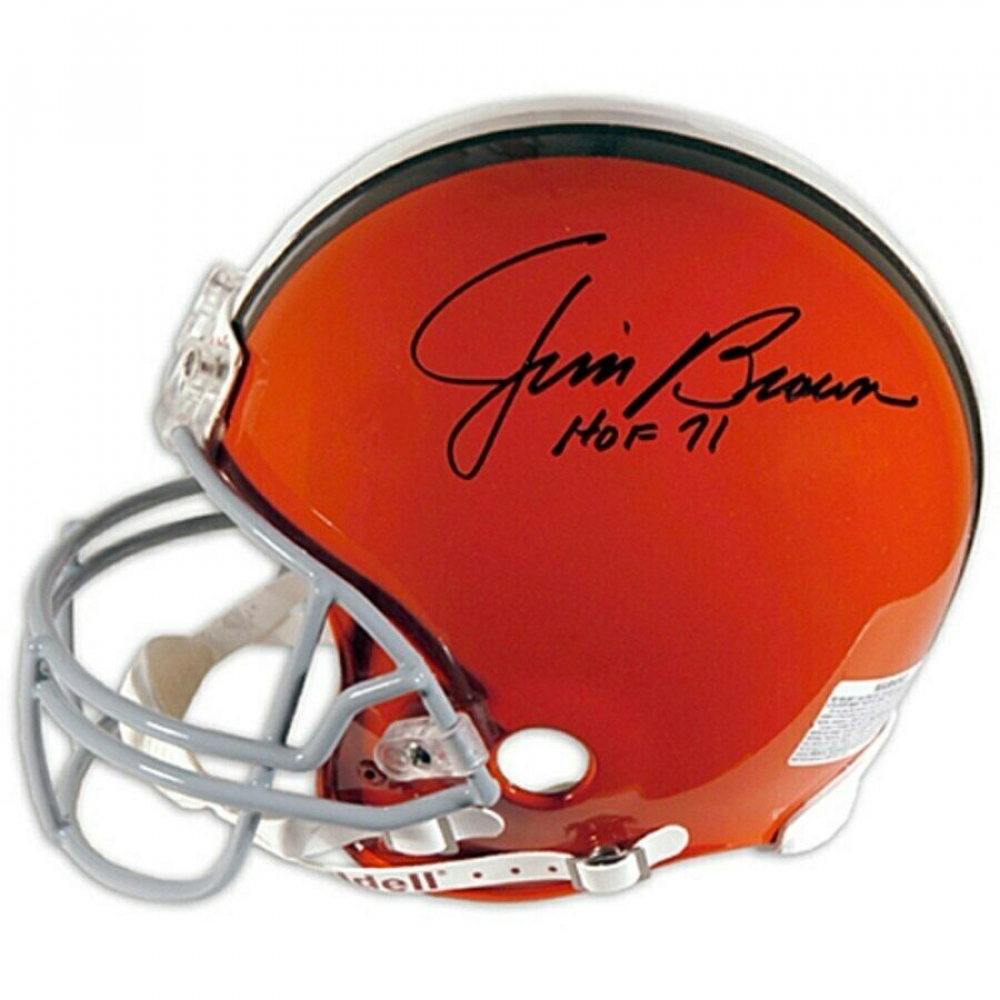 Jim Brown Signed Cleveland Browns Full-Size Authentic On-Field Helmet ...