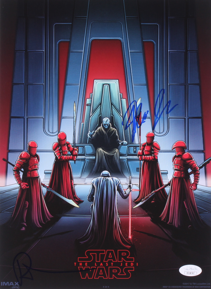 Rian Johnson & Ram Bergman Signed LE "Star Wars: The Last Jedi" 9.5x13 ...