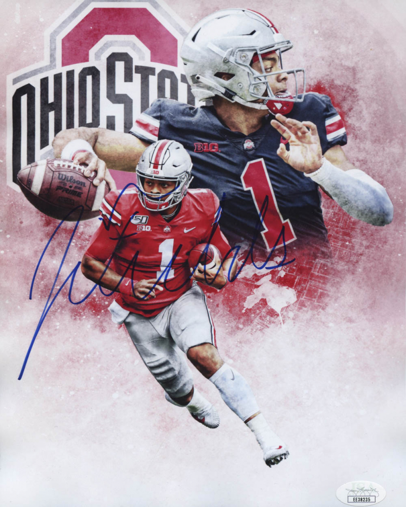 Justin Fields Signed Ohio State Buckeyes 8x10 Photos (JSA COA ...