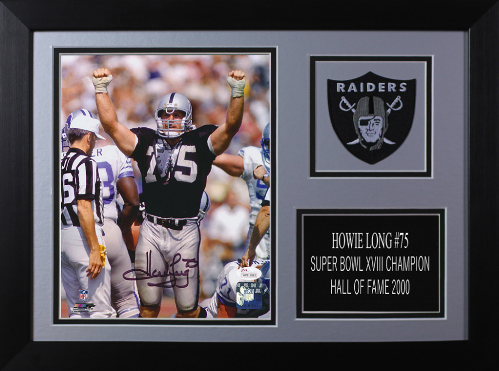 Howie Long Signed Los Angeles Raiders 14x18.5 Custom Framed Photo ...