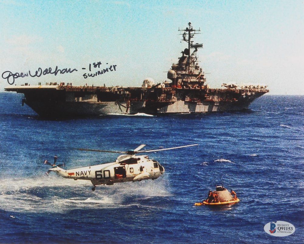 John Wolfram Signed 8x10 Photo Inscribed "1st Swimmer" (Beckett COA ...