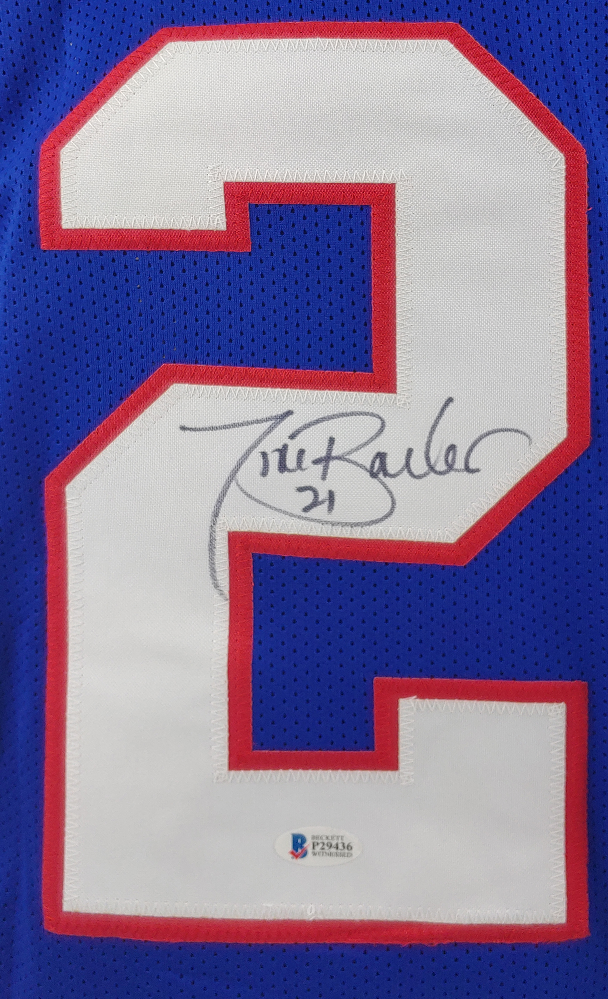 Tiki Barber Signed Jersey (Beckett COA) | Pristine Auction