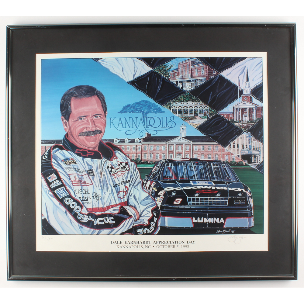 Sam Bass Signed LE "Dale Earnhardt Appreciation Day" 26.75x30.25 Custom ...