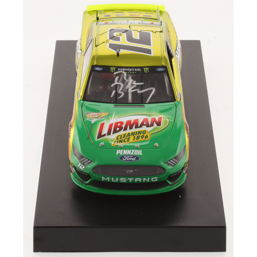 Ryan Blaney Signed NASCAR #12 Menards Libman 2019 Mustang - Color ...