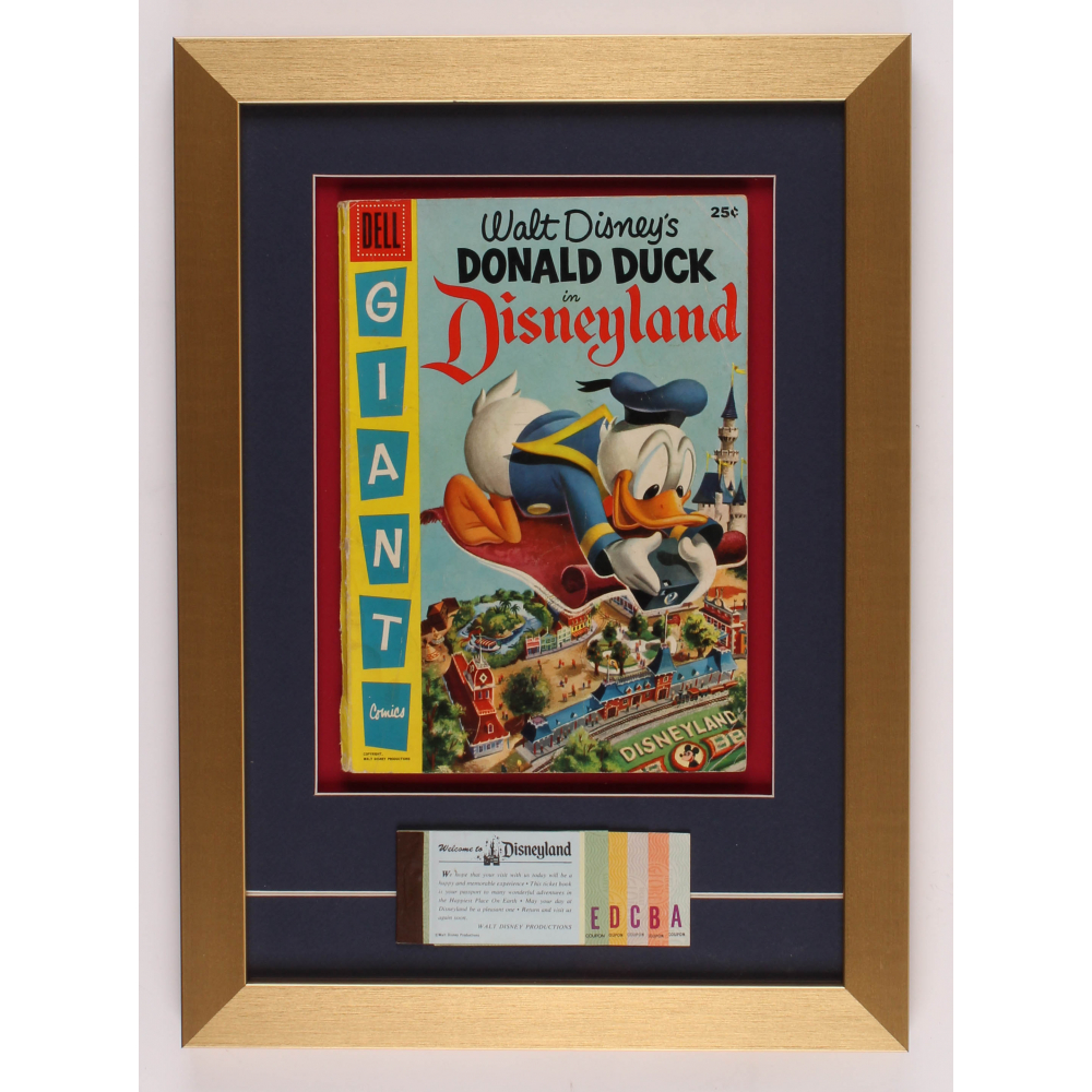 Walt Disney's "Donald Duck in Disneyland" 13x18 Custom Framed Original ...