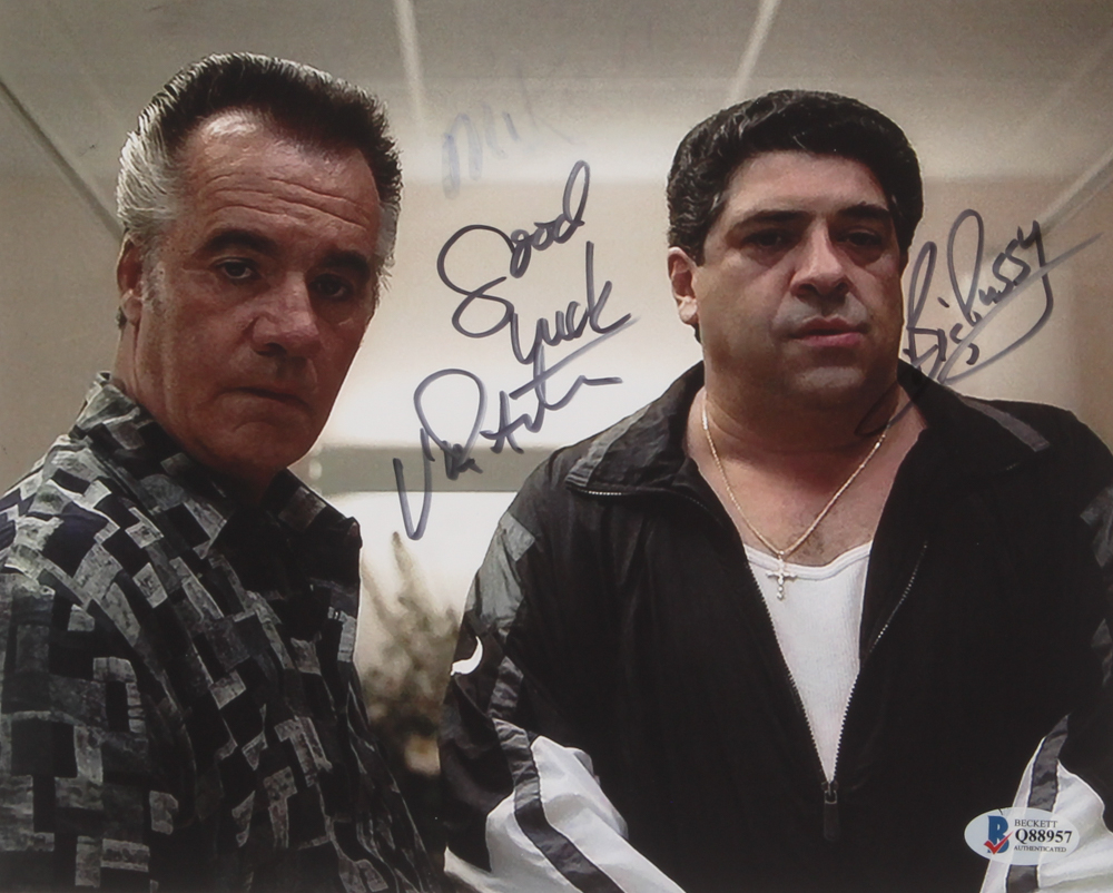 Vincent Pastore Signed "The Sopranos" 8x10 Photo Inscribed "Good Luck ...