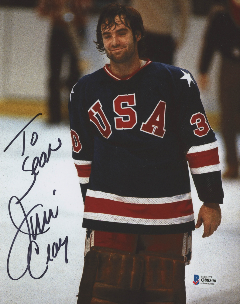 Jim Craig Signed Team USA 8x10 Photo (Beckett COA) | Pristine Auction