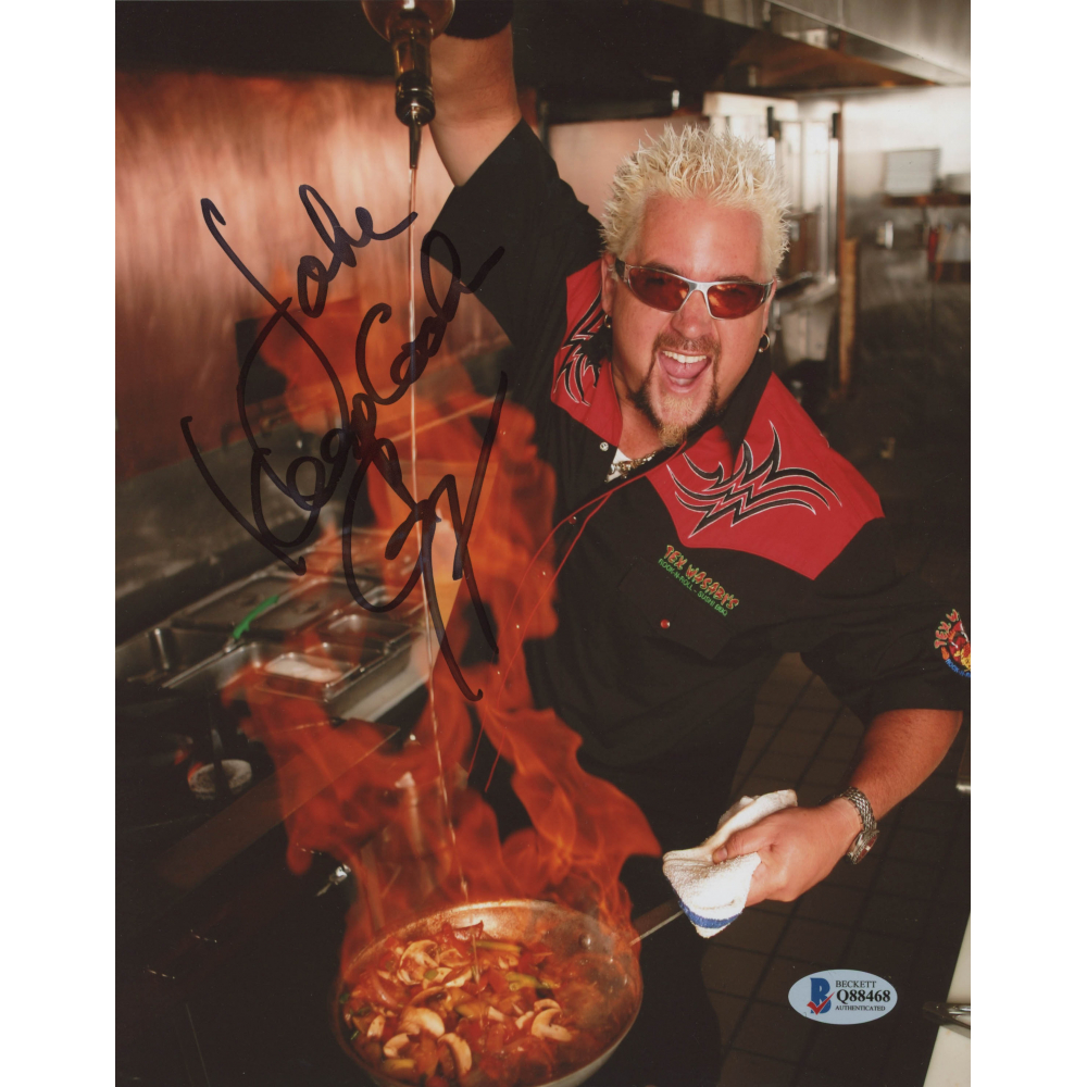 Guy Fieri Signed 8x10 Photo Inscribed "Be Cool" (Beckett COA ...