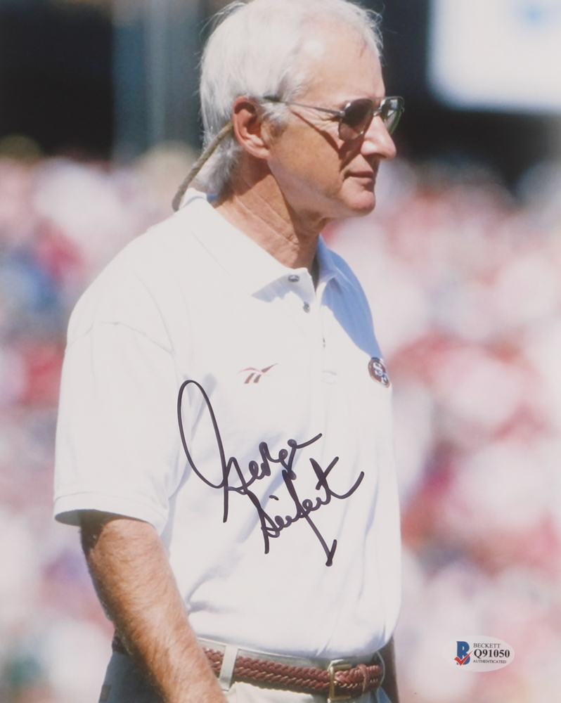 George Seifert Signed San Francisco 49ers 8x10 Photo (Beckett COA ...