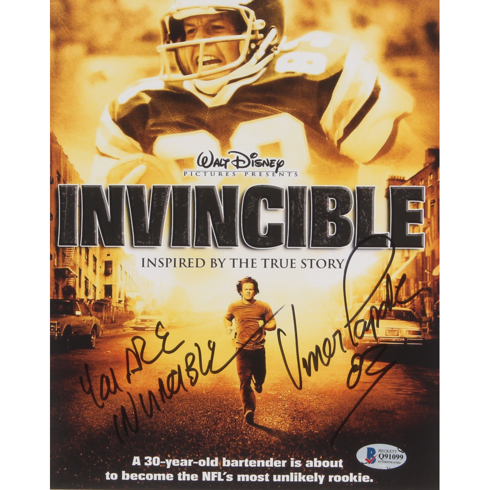 Vince Papale Signed "Invincible" 8x10 Photo Inscribed "You Are ...